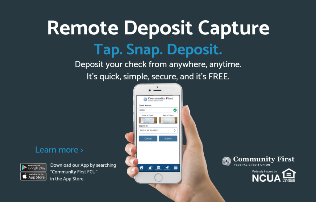 Remote Deposit Capture : Community First Federal Credit Union